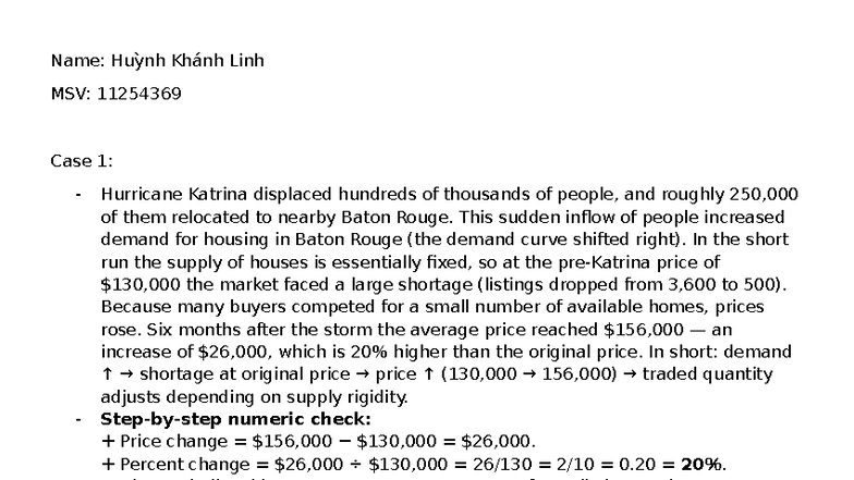 Micro Assign 3 - ABCD: Economic Impacts of Hurricane Katrina & Bee ...