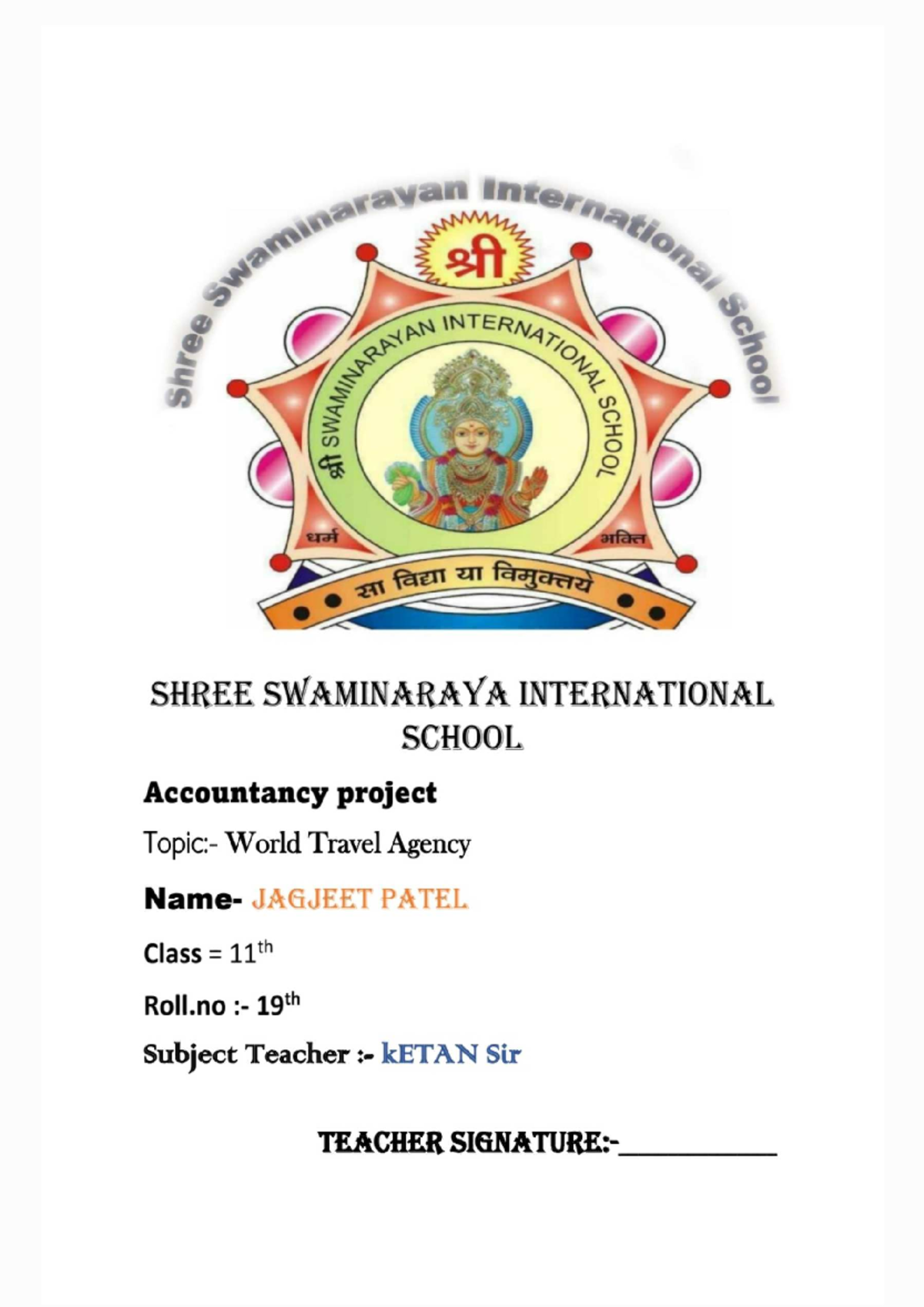 Accountancy Project for Class 11 & 12: A Comprehensive Guide - Studocu