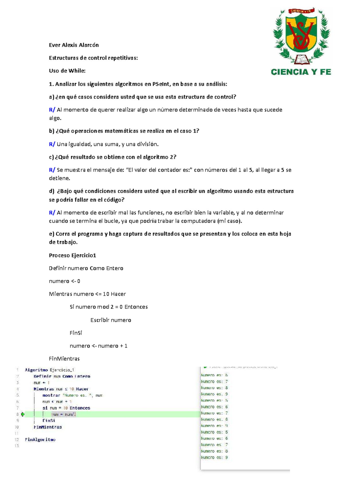 Estructuras de Control Repetitivas: Análisis de Algoritmos en PSeInt ...