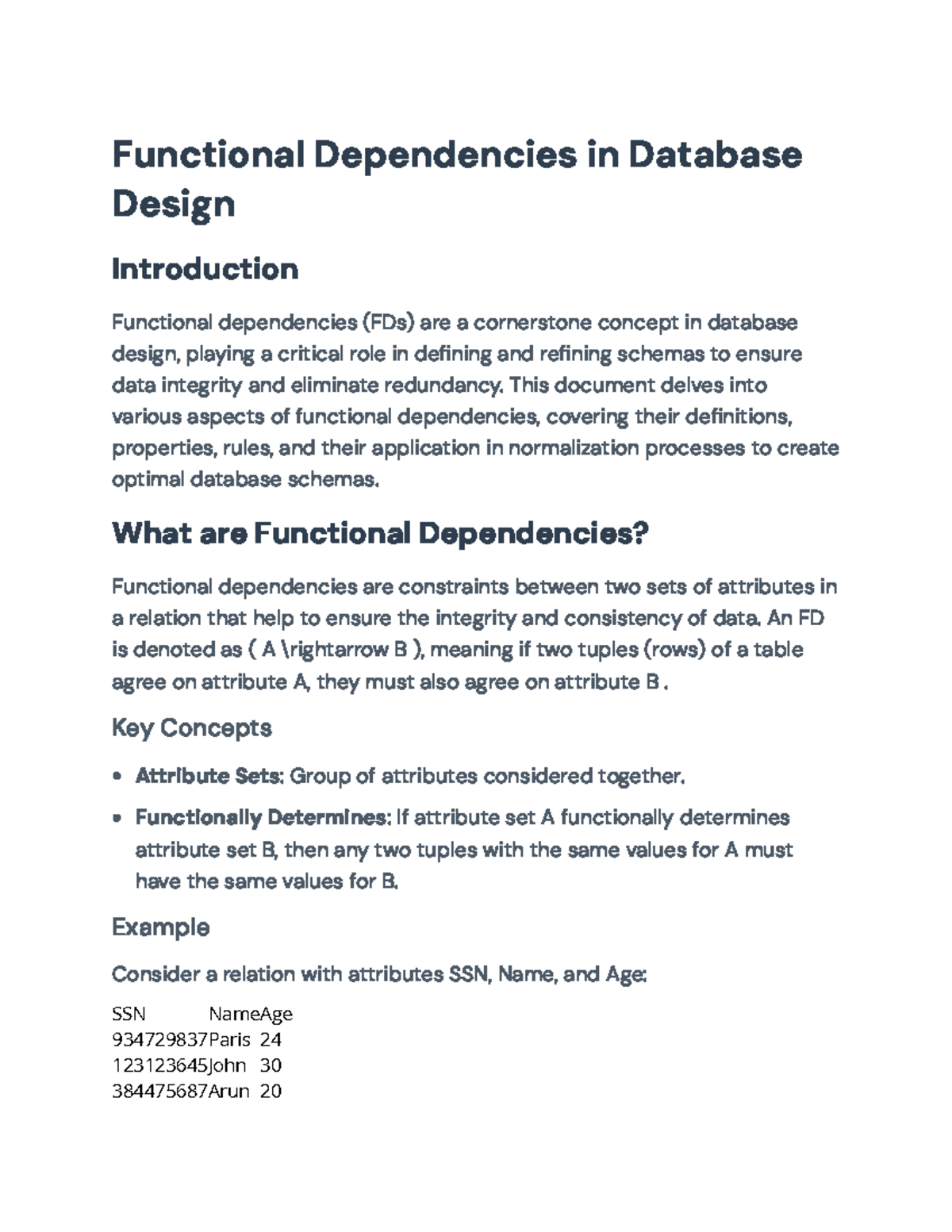 Functional Dependencies in Database Design: Key Concepts & Applications ...
