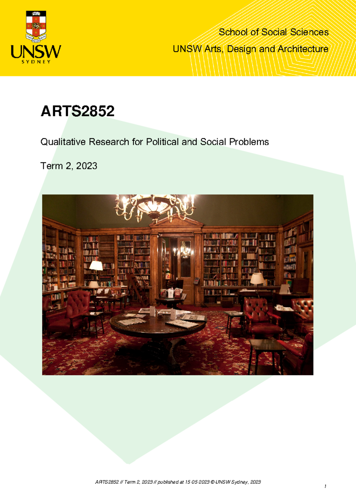 ARTS2852 2023 T2 - School of Social Sciences UNSW Arts, Design and ...