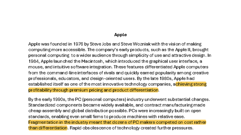 Apple Case Study: Strategic Management Insights and Evolution - Studocu