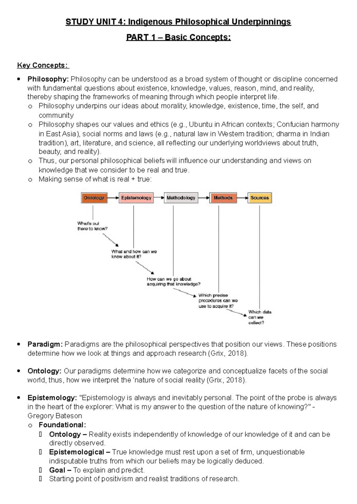 Study Unit 4: Indigenous Philosophical Foundations and Applications ...