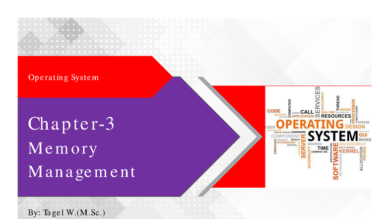 OS 2024 Chapter 3: Memory Management Fundamentals - Studocu