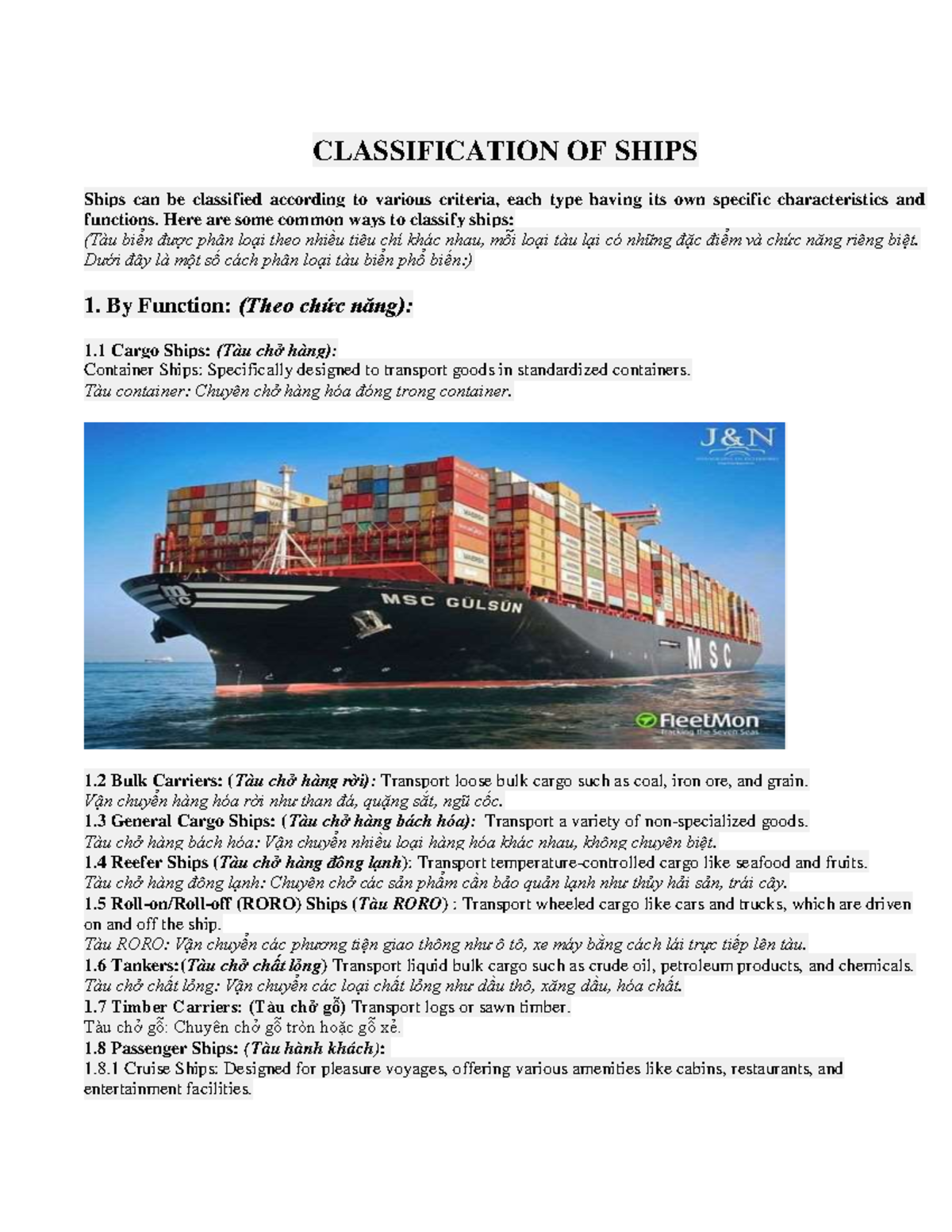 Classification-OF- Ships-by-team-3 - CLASSIFICATION OF SHIPS Ships can ...
