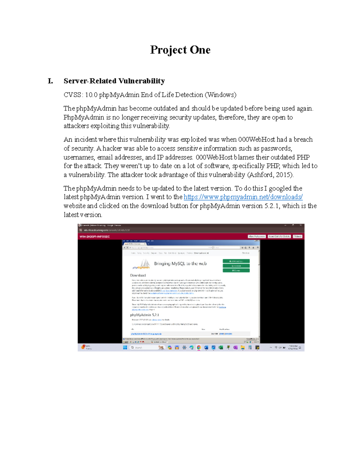 CYB 240 Project One: Analysis of Server & Non-Server Vulnerabilities ...