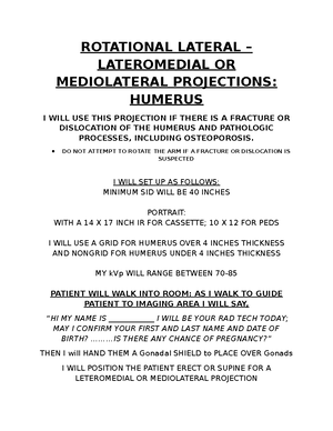 Rad 165 - Trauma & Pediatric Imaging Positioning Test Prep - Studocu