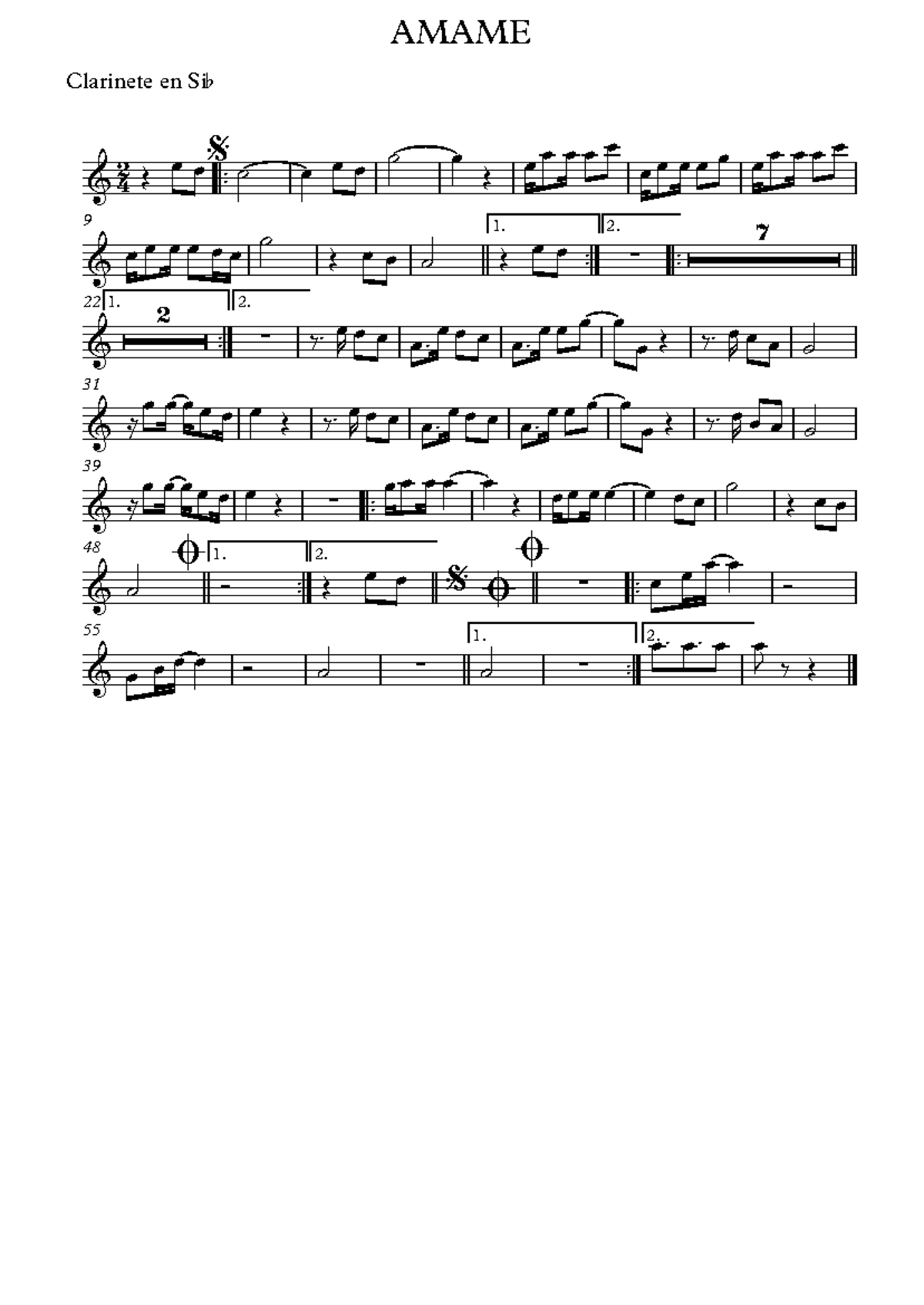 AMAME Clarinete, Saxofón, Trompeta y Bombardino 2 - Notas - Studocu