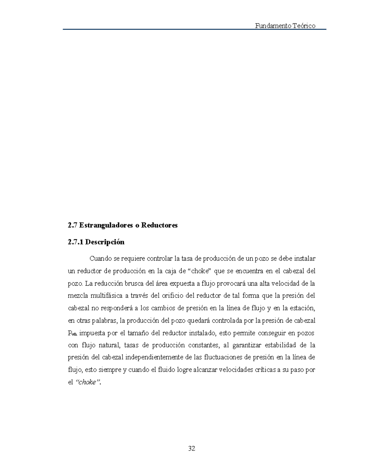 Fundamento Teórico: Flujo Crítico y Subcrítico en Reductores 2.7 - Studocu