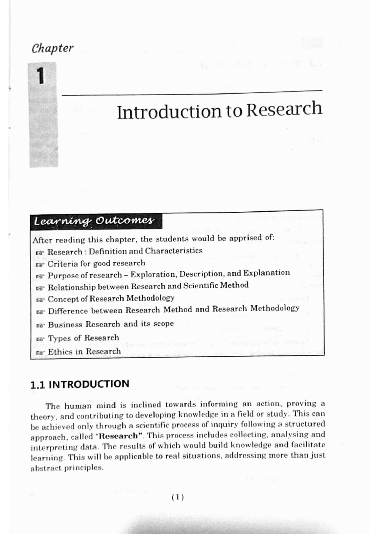 BRM Unit-1 - brm unit 1 - Chapter 1 Introduction to Research Learning Outcomes After reading ...
