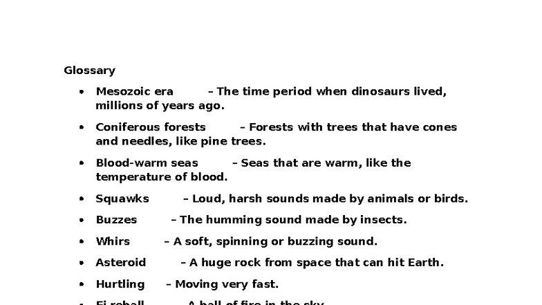 Dinosaurs: Mesozoic Era Overview and Impact Analysis - Studocu