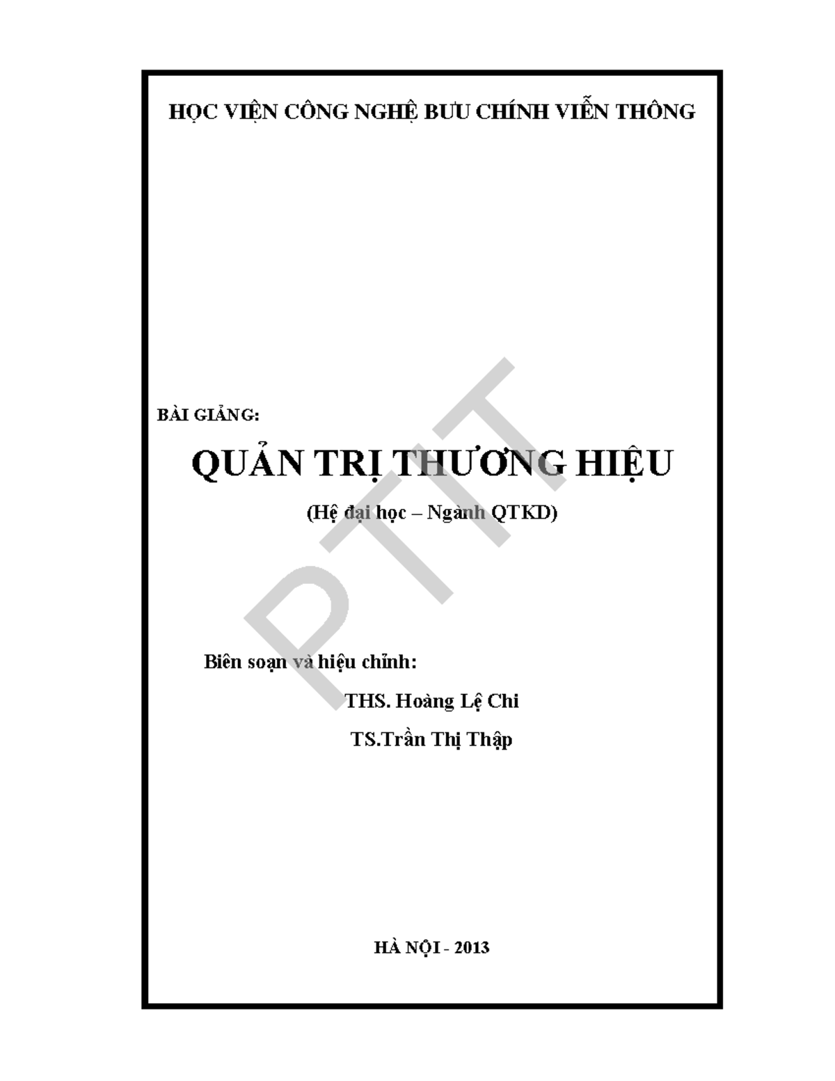 Quản trị thương hiệu 2013 - Häc viÖn c«ng nghÖ bu chÝnh viÔn th«ng BÀI ...