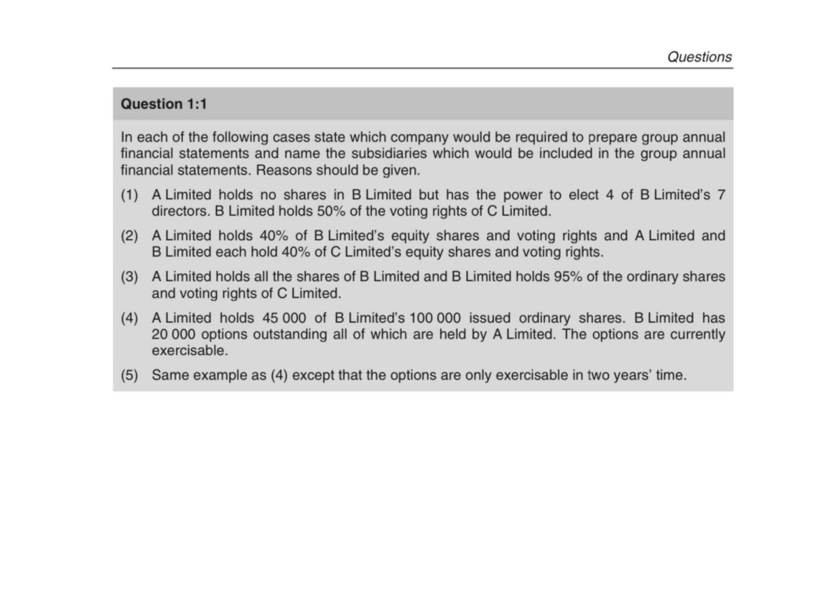 Group Financial Statements Analysis: Case Studies and Subsidiaries ...