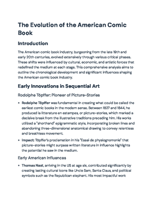 The Evolution and Diversification of Comics: Trends and Transformations ...