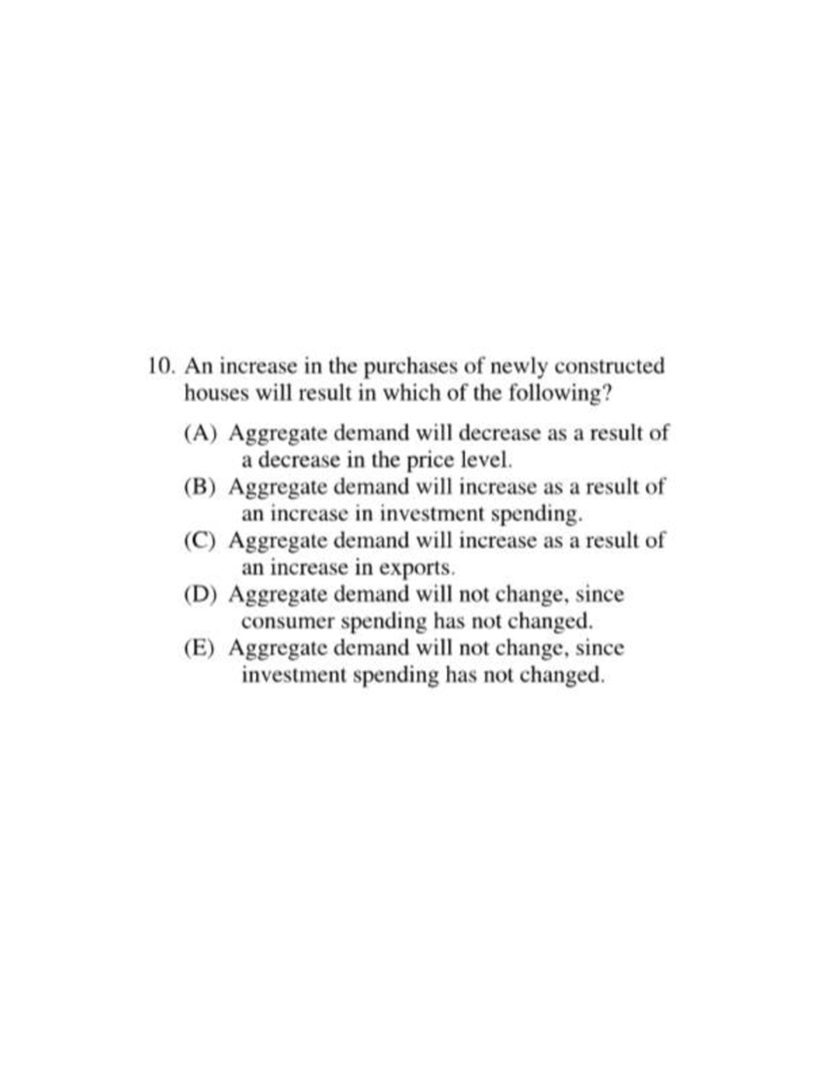 Practice Questions on Aggregate Demand - Pdf5 - Studocu