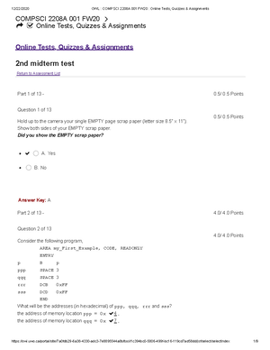 [Solved] what type of question is 1 - Computer science (CS 2208 A ...