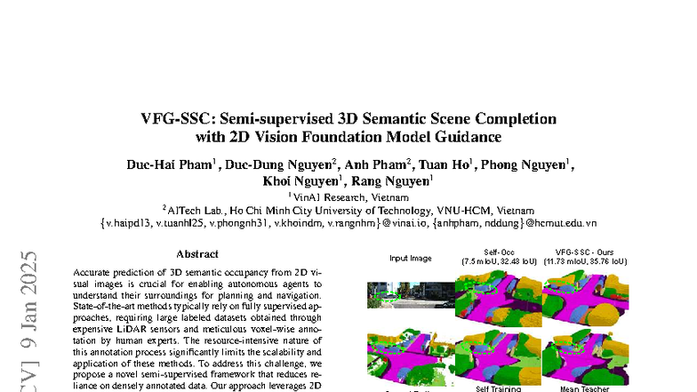 3D Semantic Scene Completion Framework with 2D Vision Guidance (2408 ...