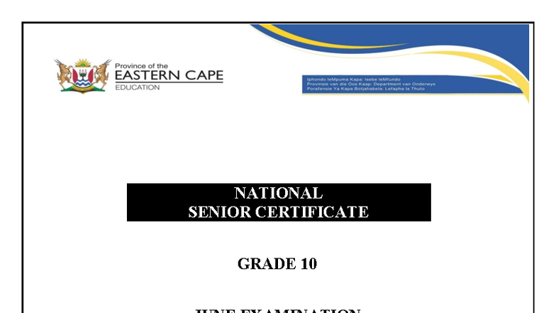 Arch Mathematics P2 Grade 10 June Exam 2025 - Question Paper - Studocu