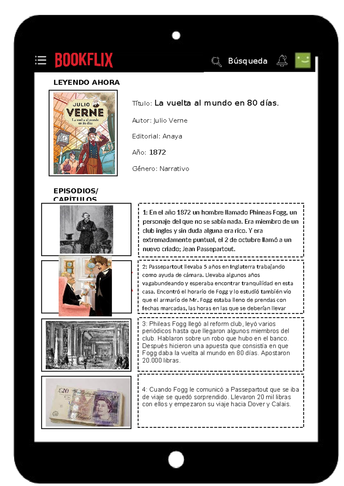 Bookflix 2021 - Trabajo - LEYENDO AHORA Título: La vuelta al mundo en ...