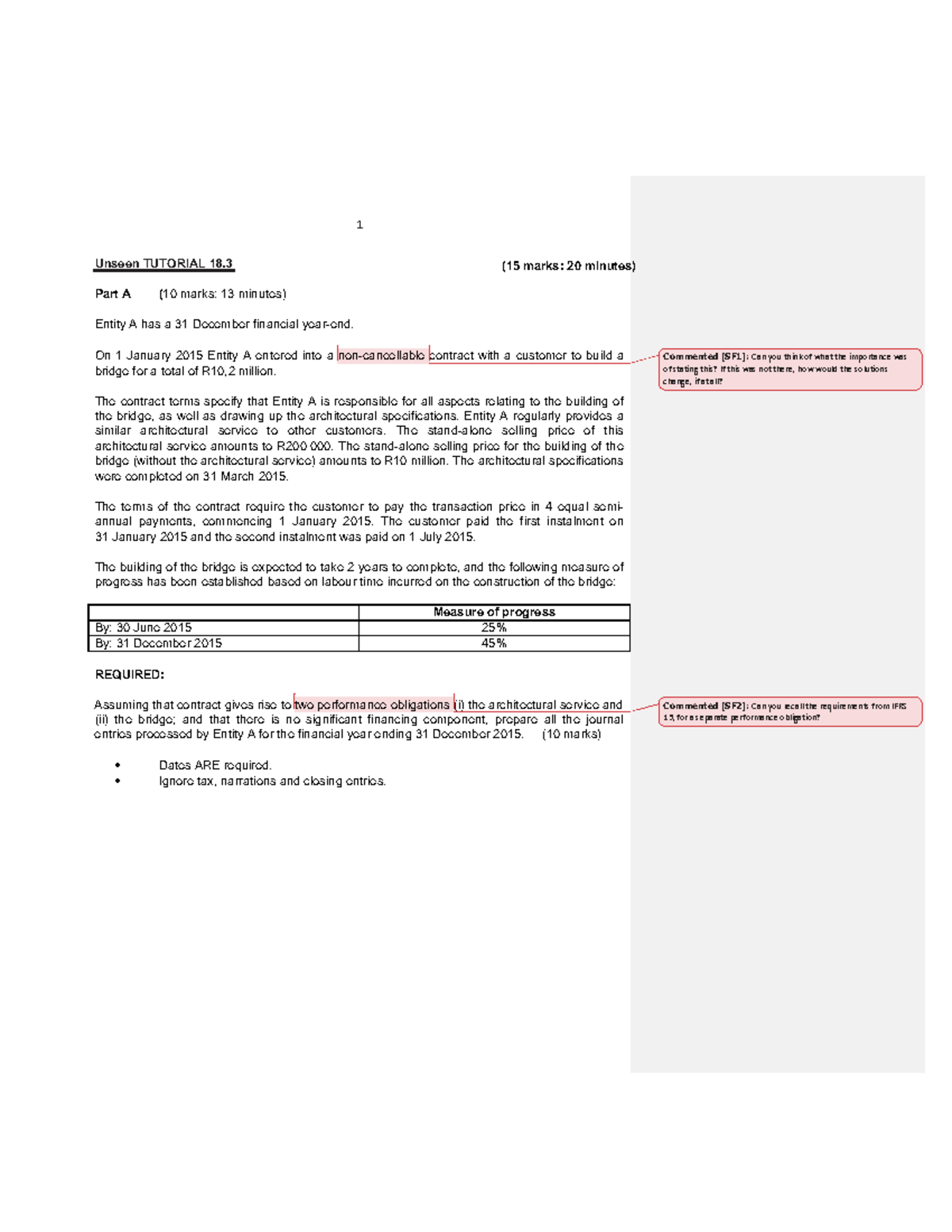 Unseen Tutorial 18: Entity A Bridge Contract Analysis & Journal Entries ...
