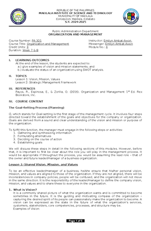 Activity #1 Calamity & Disaster Preparedness - Public Affair and Governance - ACTIVITY #1 ...