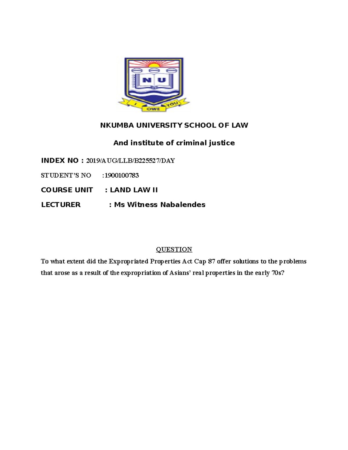 Expropriated Properties Act Cap 87: Impacts on Asian Real Estate in ...