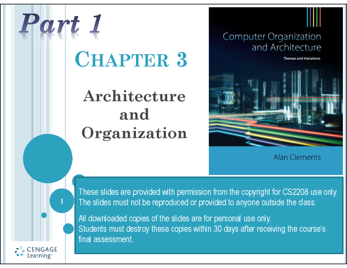 COA CS2208 Chapter 3: Architecture & Instruction Set Overview - Studocu