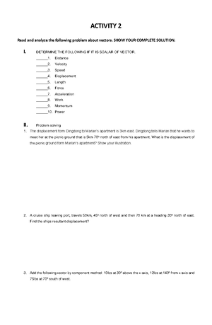 Probability Distribution (Activity 1) - Name: __________________________________ Score ...