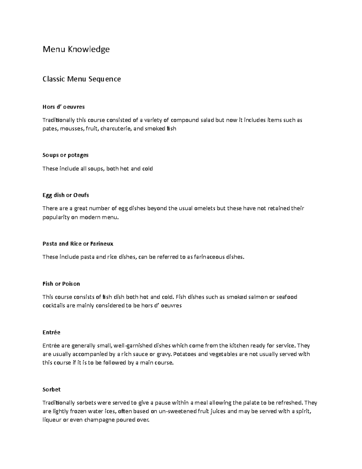 Menu Knowledge - Menu Terminologies - Menu Knowledge Classic Menu ...