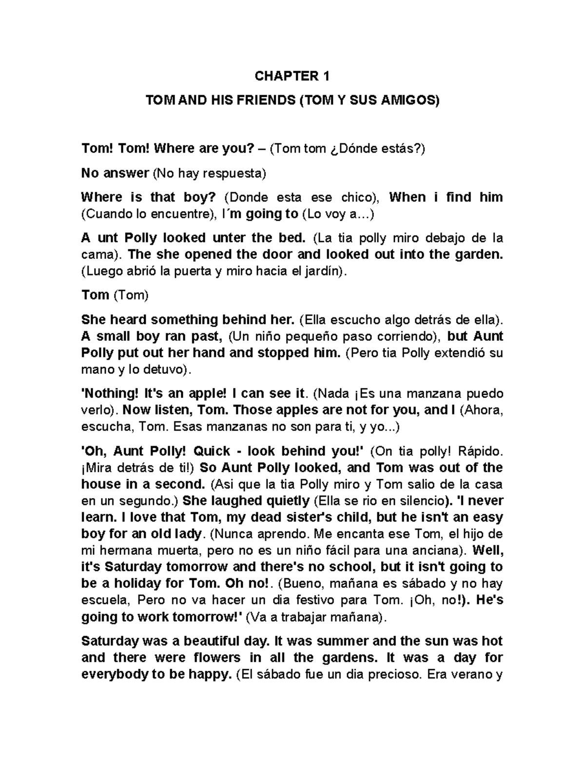 Chapter 1: Tom Sawyer and His Friends - Summary & Analysis - Studocu