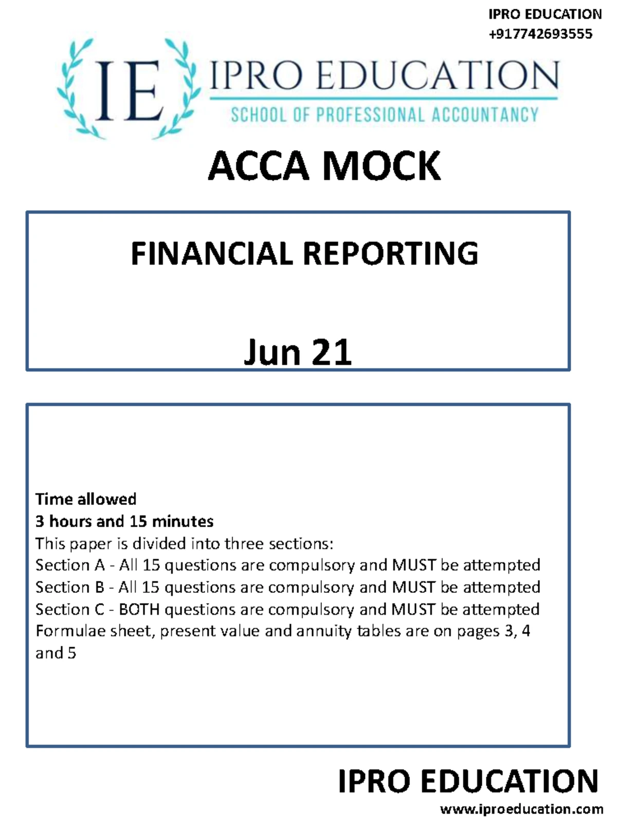 ACCA F7 Financial Reporting Questions & Answers: BPP Practice Kit - Studocu