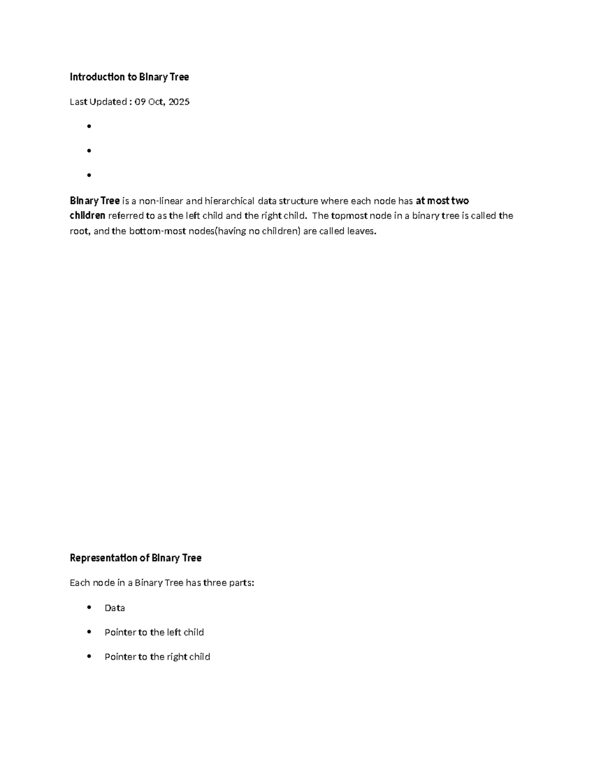 Introduction to Binary Trees: Concepts and Operations (CS101) - Studocu