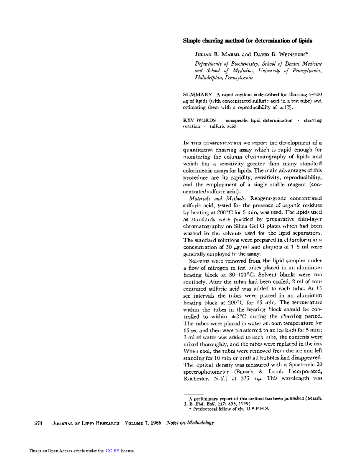 Charring Method for Lipid Determination: A Rapid Assay Technique - Studocu