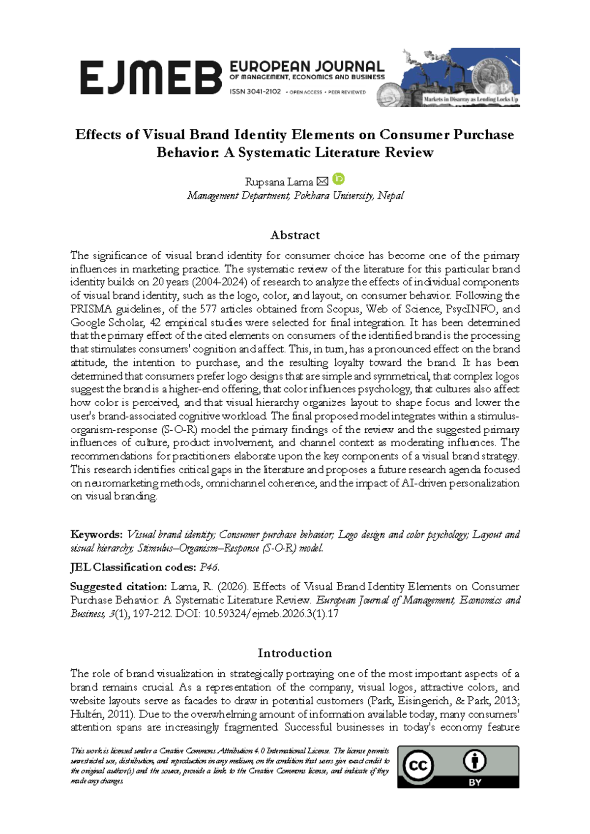 Effects of Visual Brand Identity on Consumer Behavior: A Systematic ...