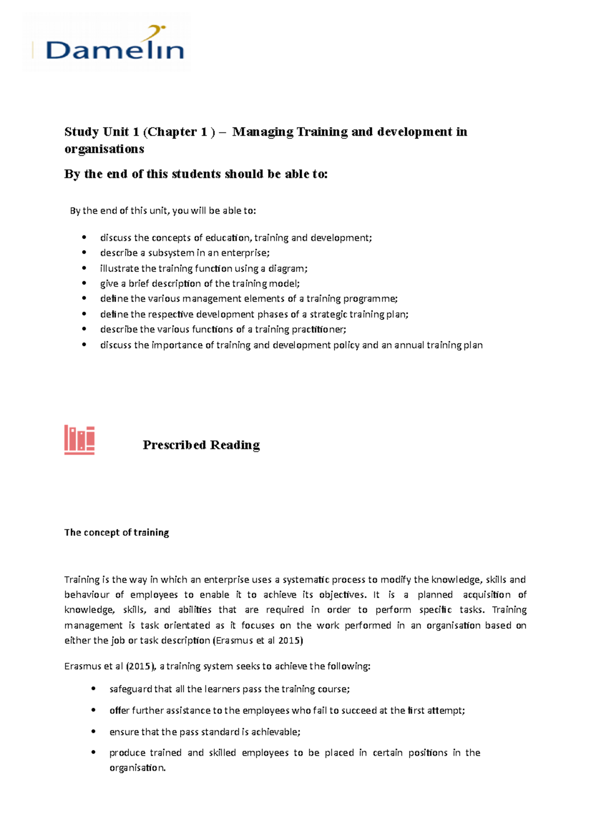 Chapter 1: Managing Training and Development in Organizations Notes ...