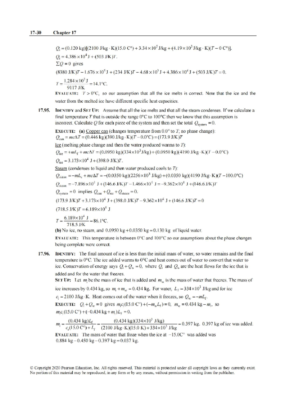 University Physics PHYS 101: Chapter 17 Heat Transfer and Phase Changes ...