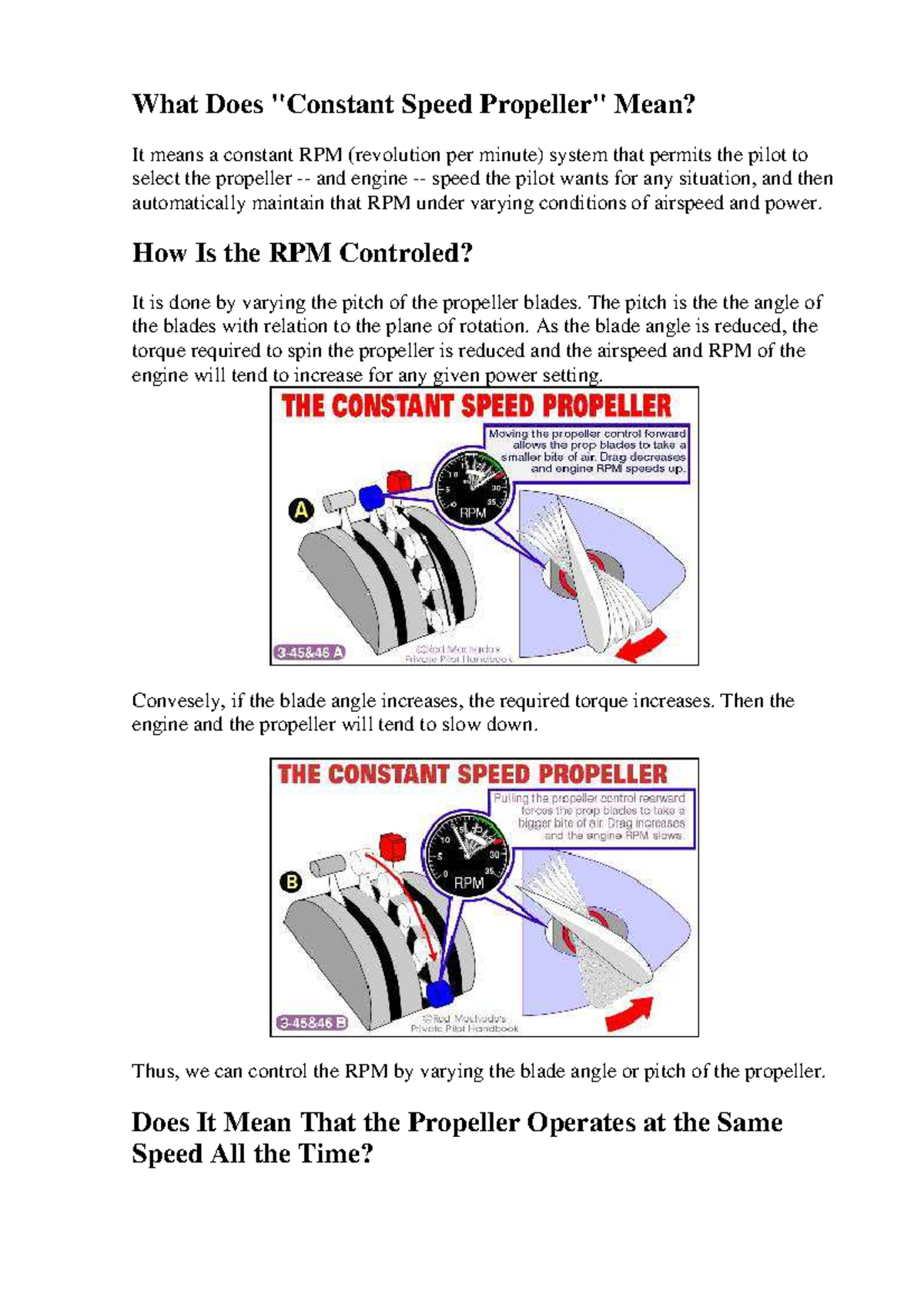 5 Constant Speed Propeller - What Does "Constant Speed Propeller" Mean ...