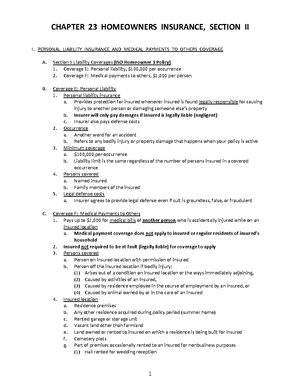 Chapter 20: Overview of Personal Auto Policy (PAP) and Coverage Details ...