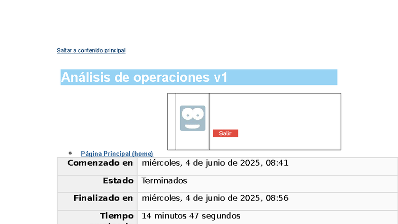 Examen 2: Análisis de Operaciones (22033037) - Studocu
