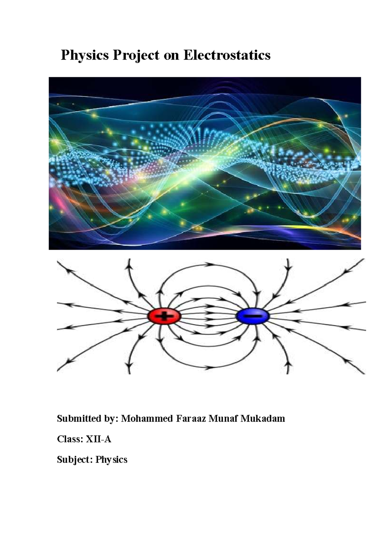 Physics Project on Electrostatics (PHYS 101) - Studocu
