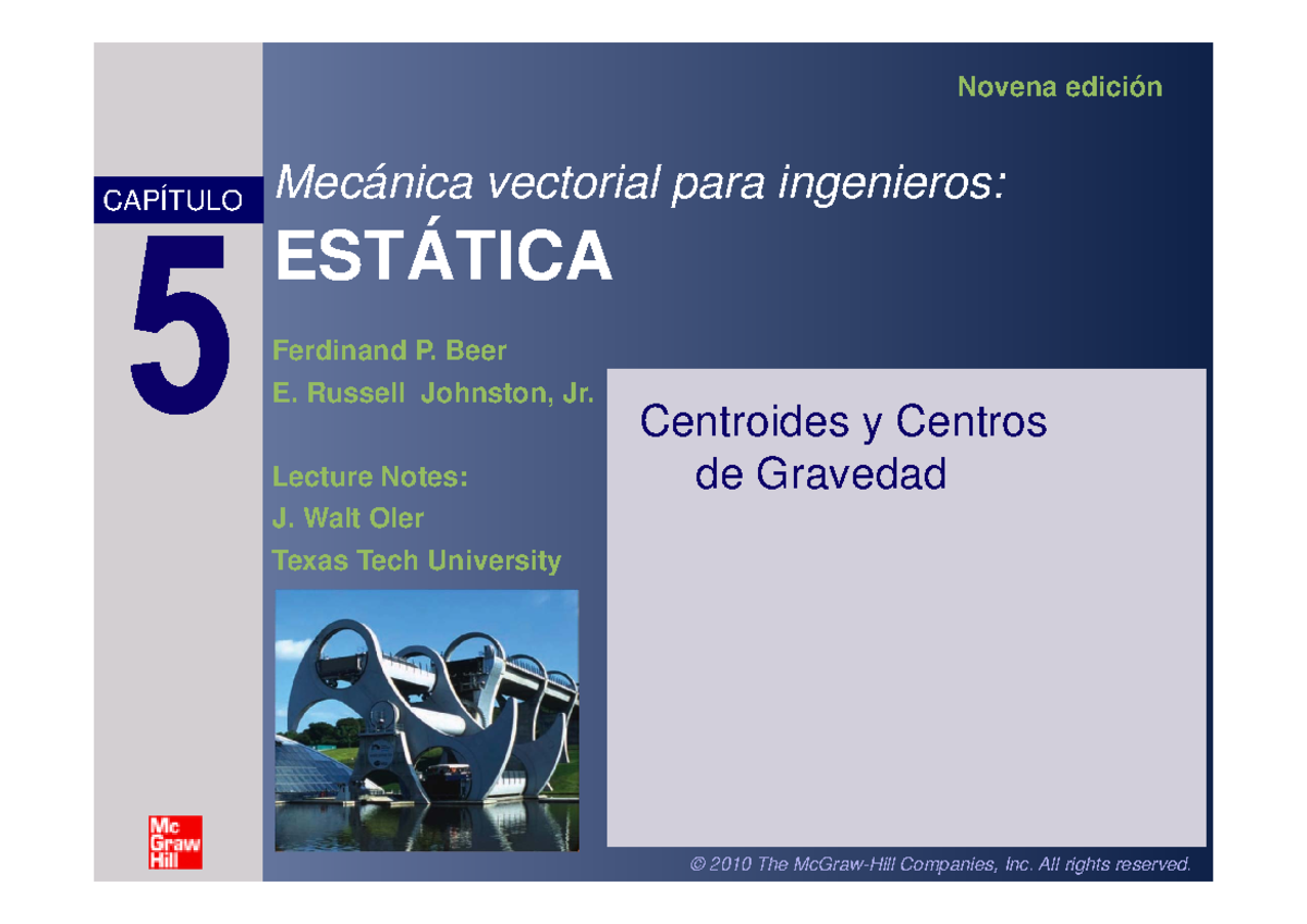 Centroides y Centros de Gravedad - Estática ME 325 Lecture Notes - Studocu