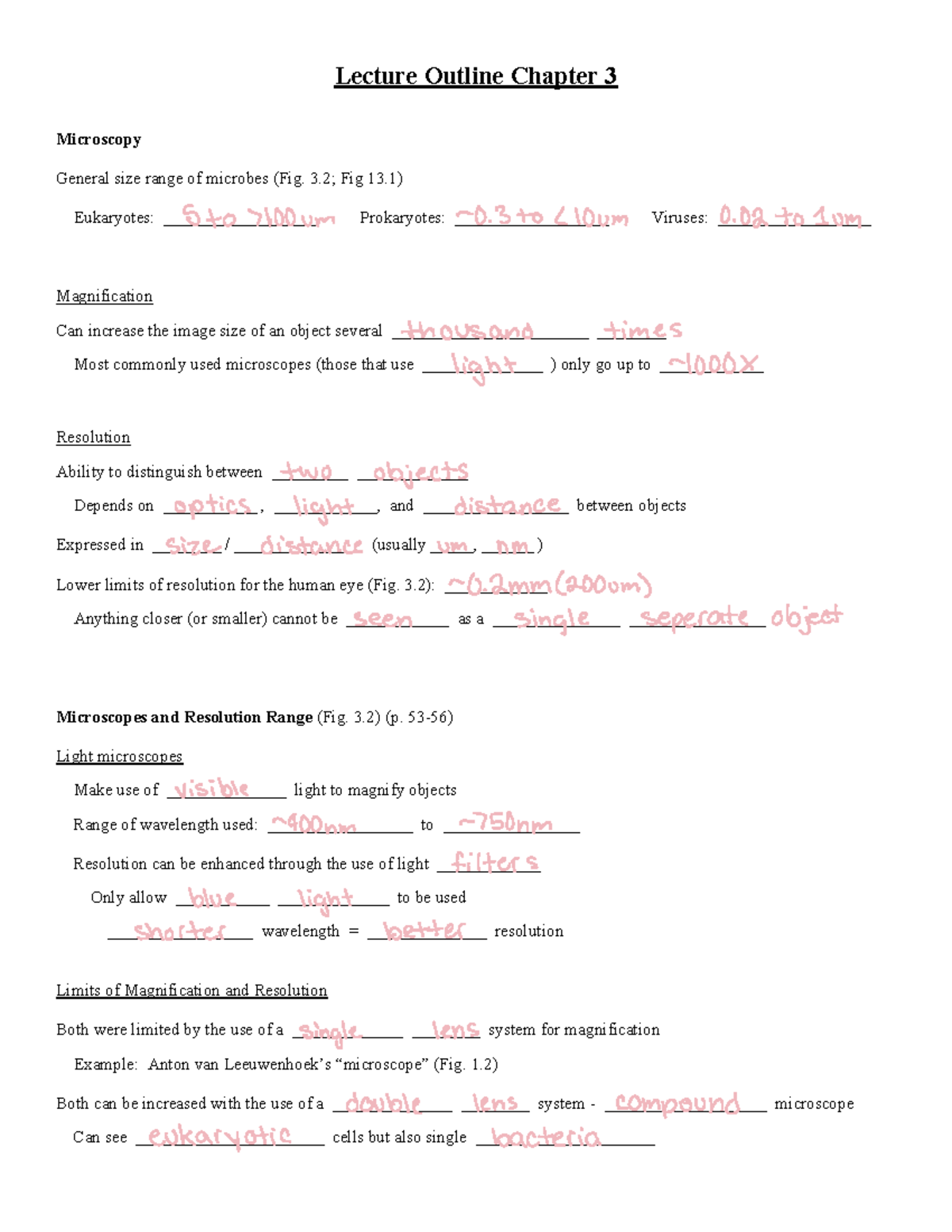 Lecture Outline: Chapter 3 - Microscopy Techniques & Staining ...
