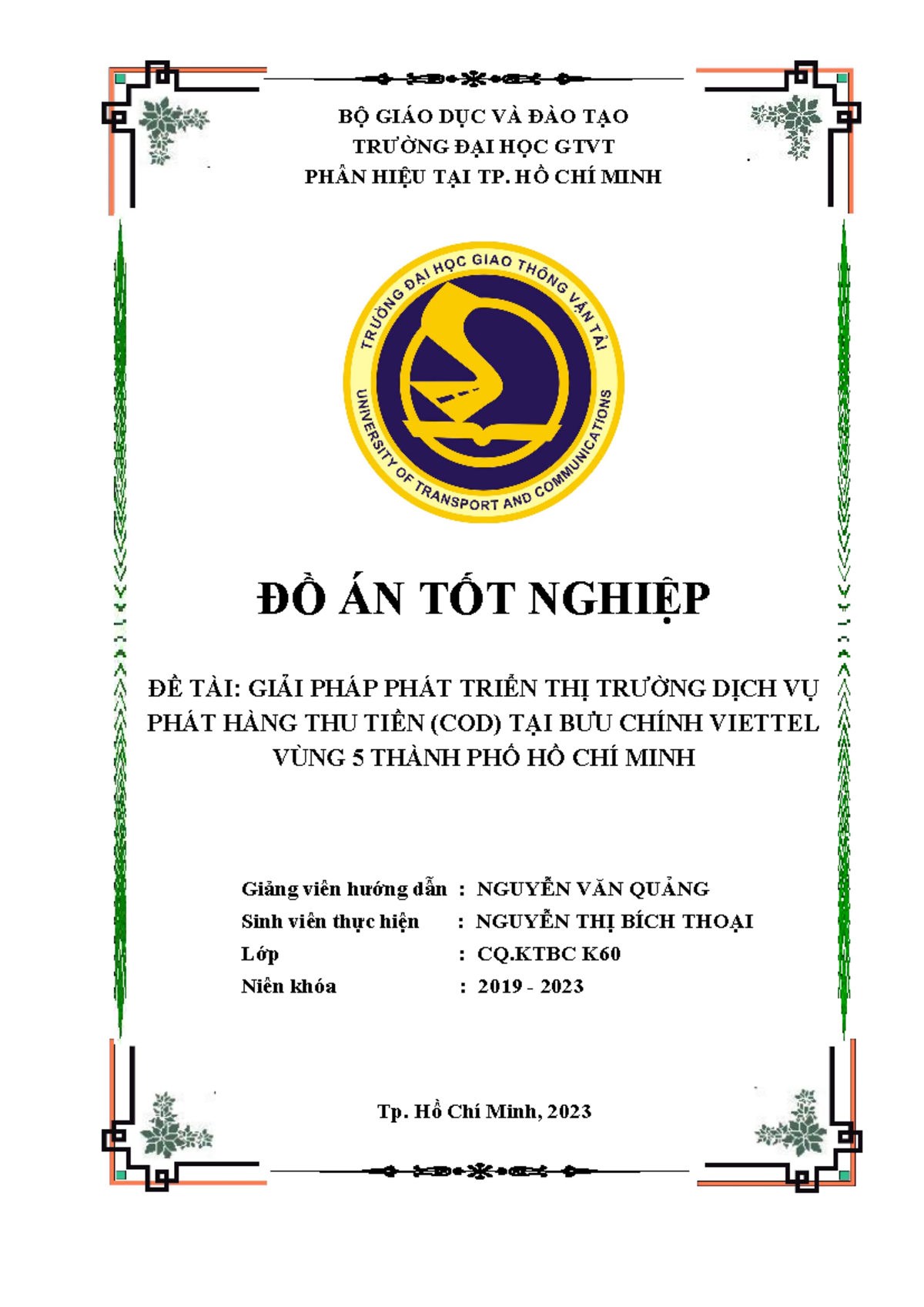 ĐỒ ÁN TỐT NGHIỆP - NTBT - ssss đuawd dădsad dawd - BỘ GIÁO DỤC VÀ ĐÀO ...