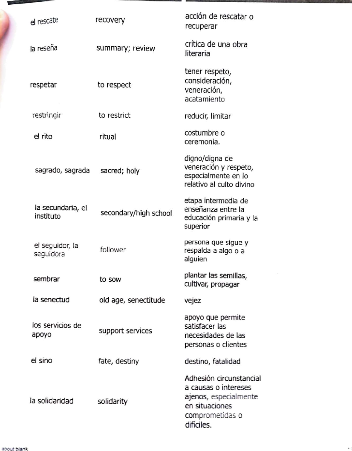 Course Vocabulary Review: Key Terms & Concepts Summary - Studocu