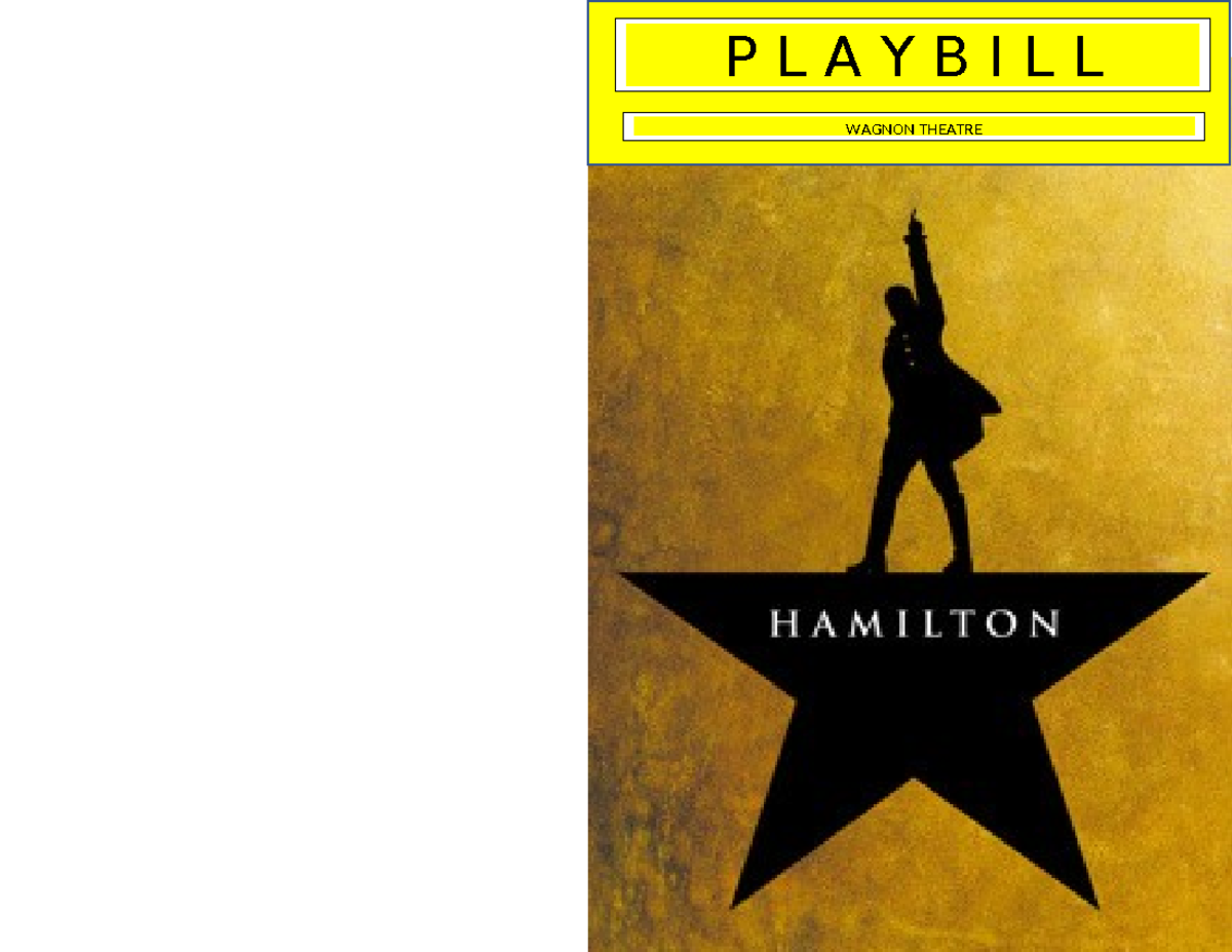 Playbill pg 1 - Hamilton - POLC2300 - PLAYBILL WAGNON THEATRE HAMILTON ...