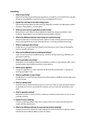 WT Viva - Viva Questions - HTML (50 Questions) 1. What is HTML? o HTML stands for HyperText ...