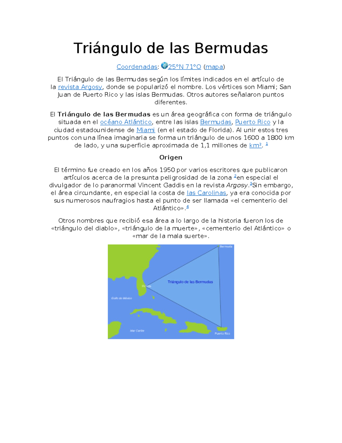 Estudio sobre el Triángulo de las Bermudas y su Historia - Studocu