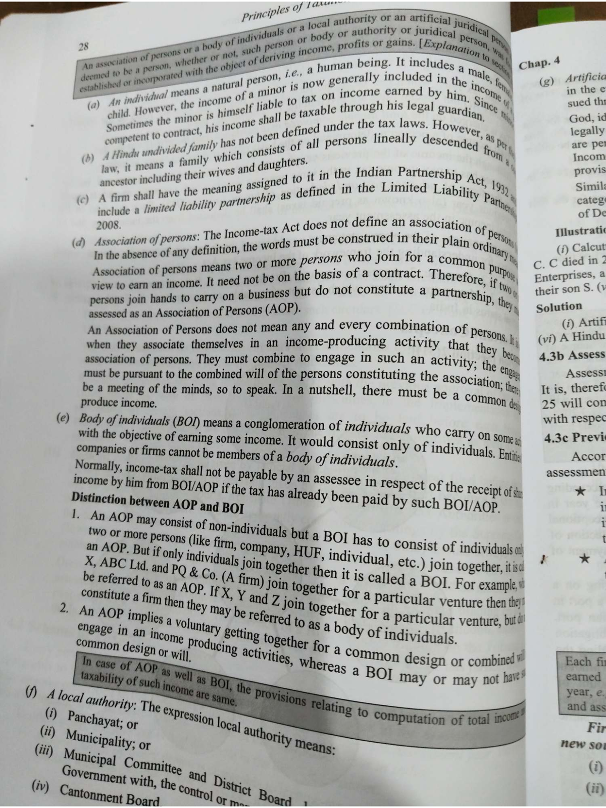 Basic Concepts of Direct Taxation: AOP and BOI Analysis (Chap. 4) - Studocu