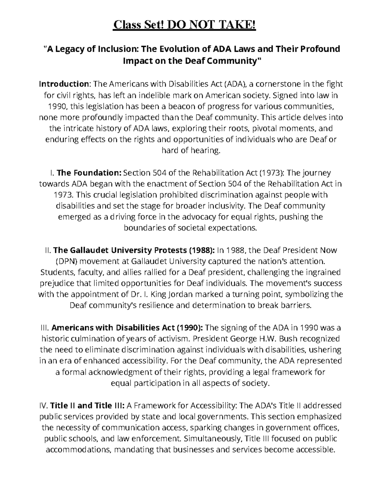 ADA Laws and Their Impact on the Deaf Community: A Comprehensive Study ...
