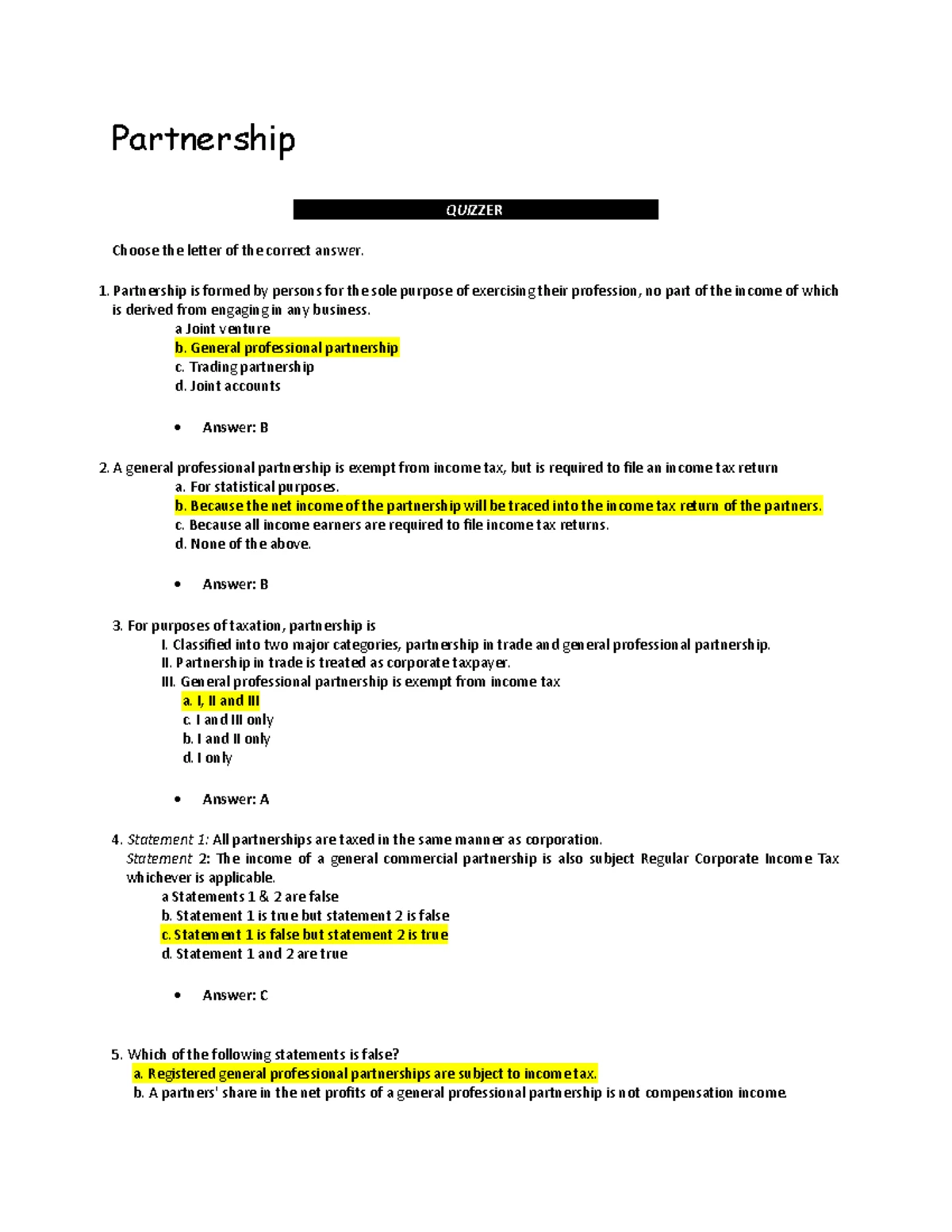 Income Taxation (Sample Problems)- CTT Exam Recorded Lecture - Sample ...